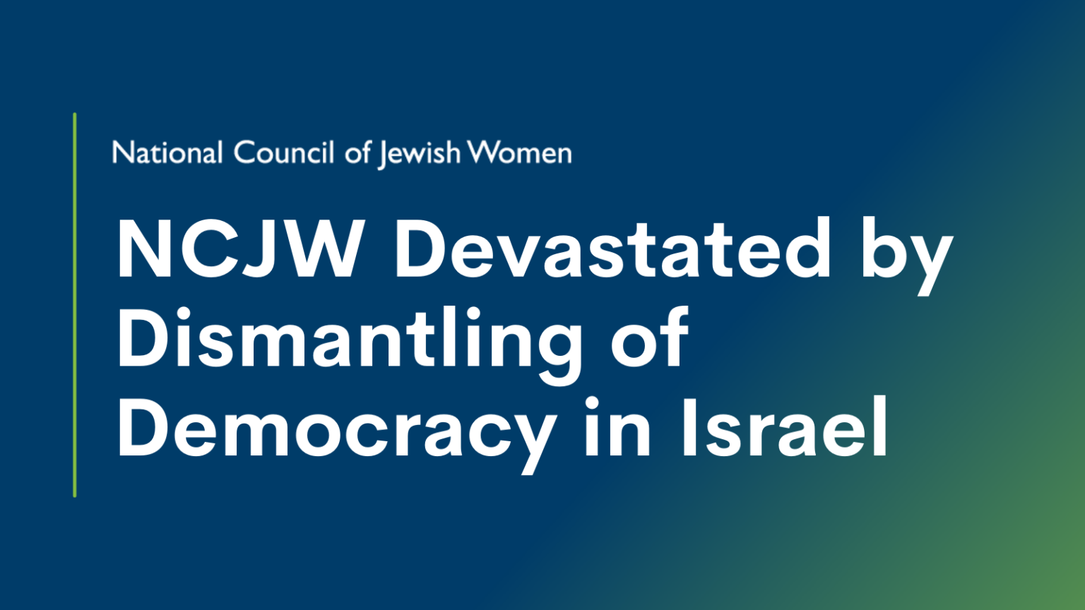 National Council of Jewish Women | NCJW Devastated by Dismantling of ...